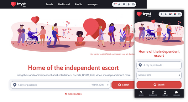Tryst.link Update, Nov ‘22: Unified Navigation is Here